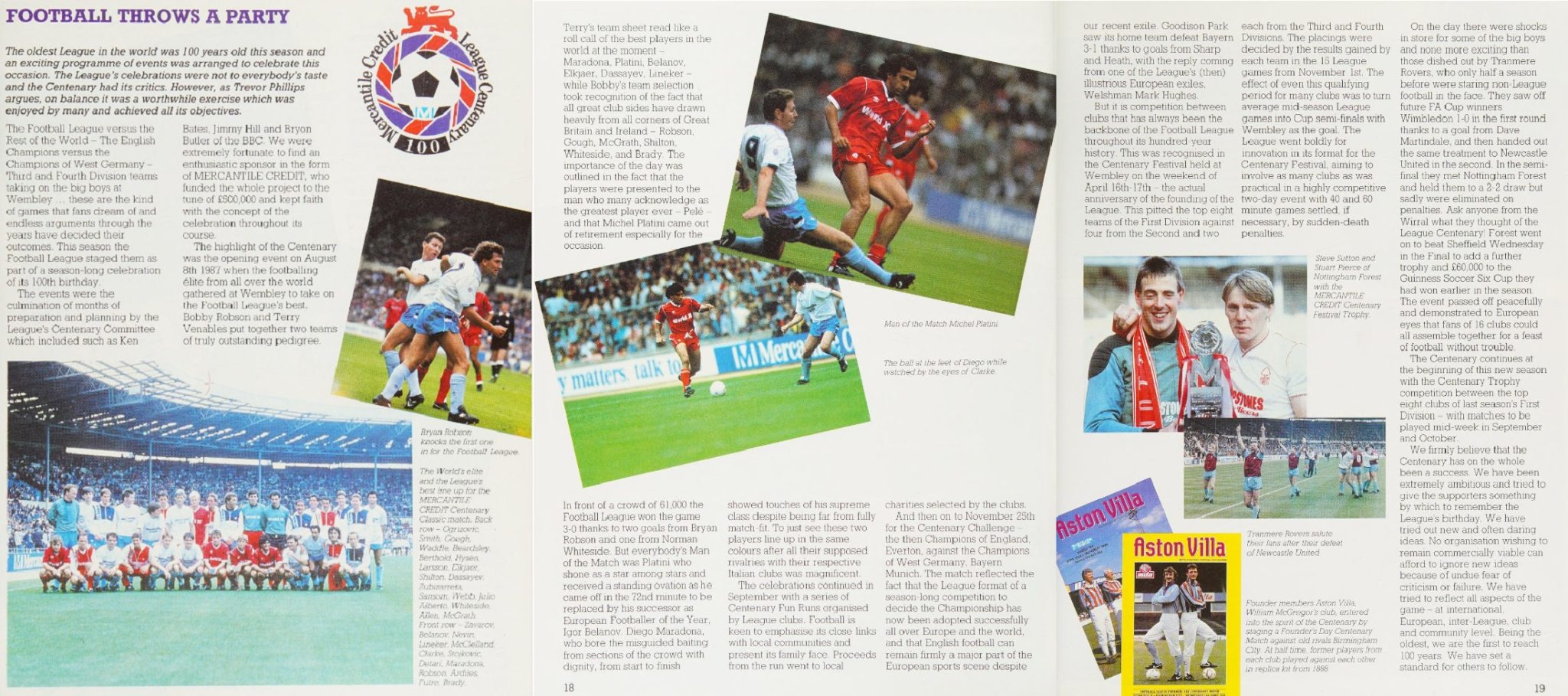 Centenary Celebrations: The Football League 1987-88 - The 1888 Letter