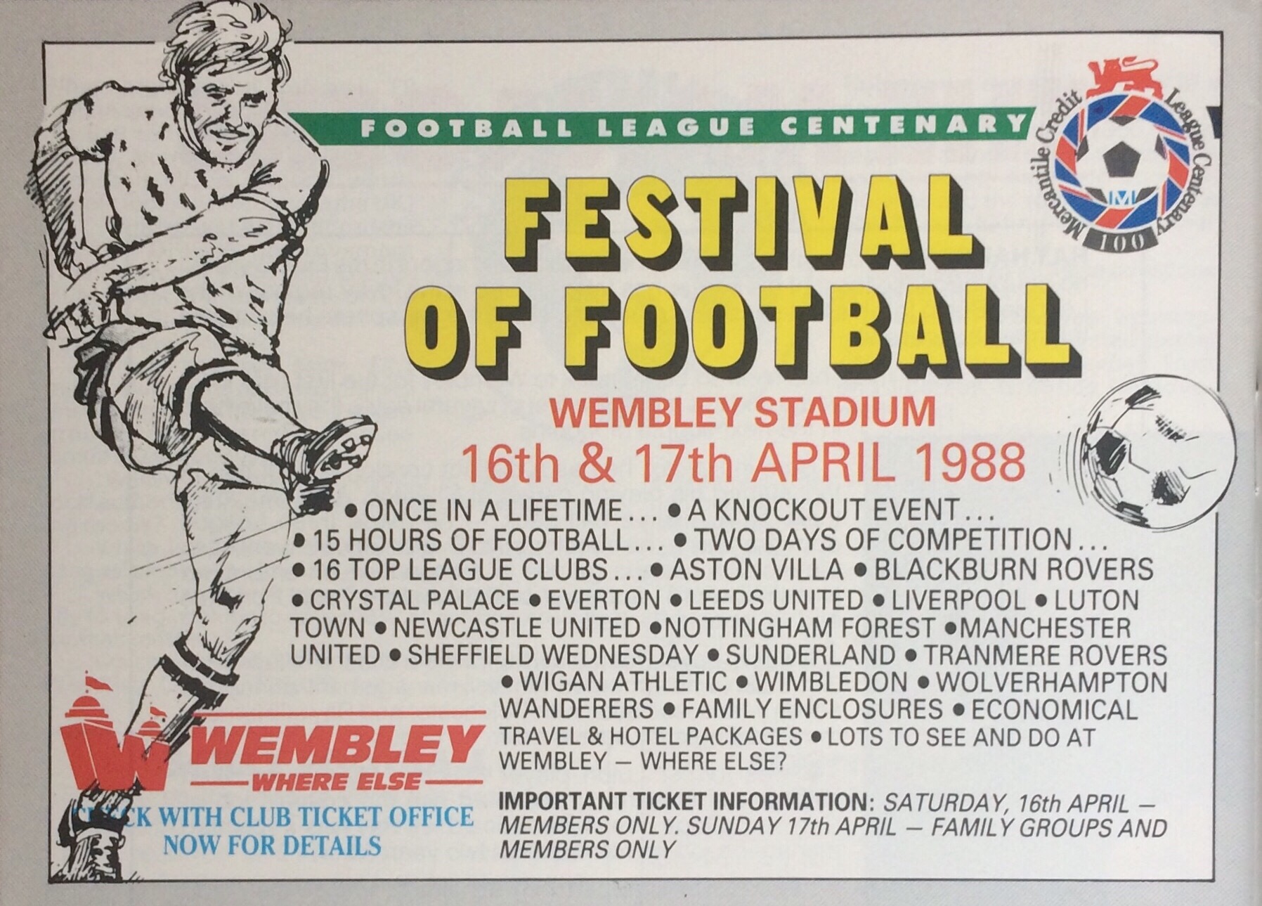Centenary Celebrations: The Football League 1987-88 - The 1888 Letter